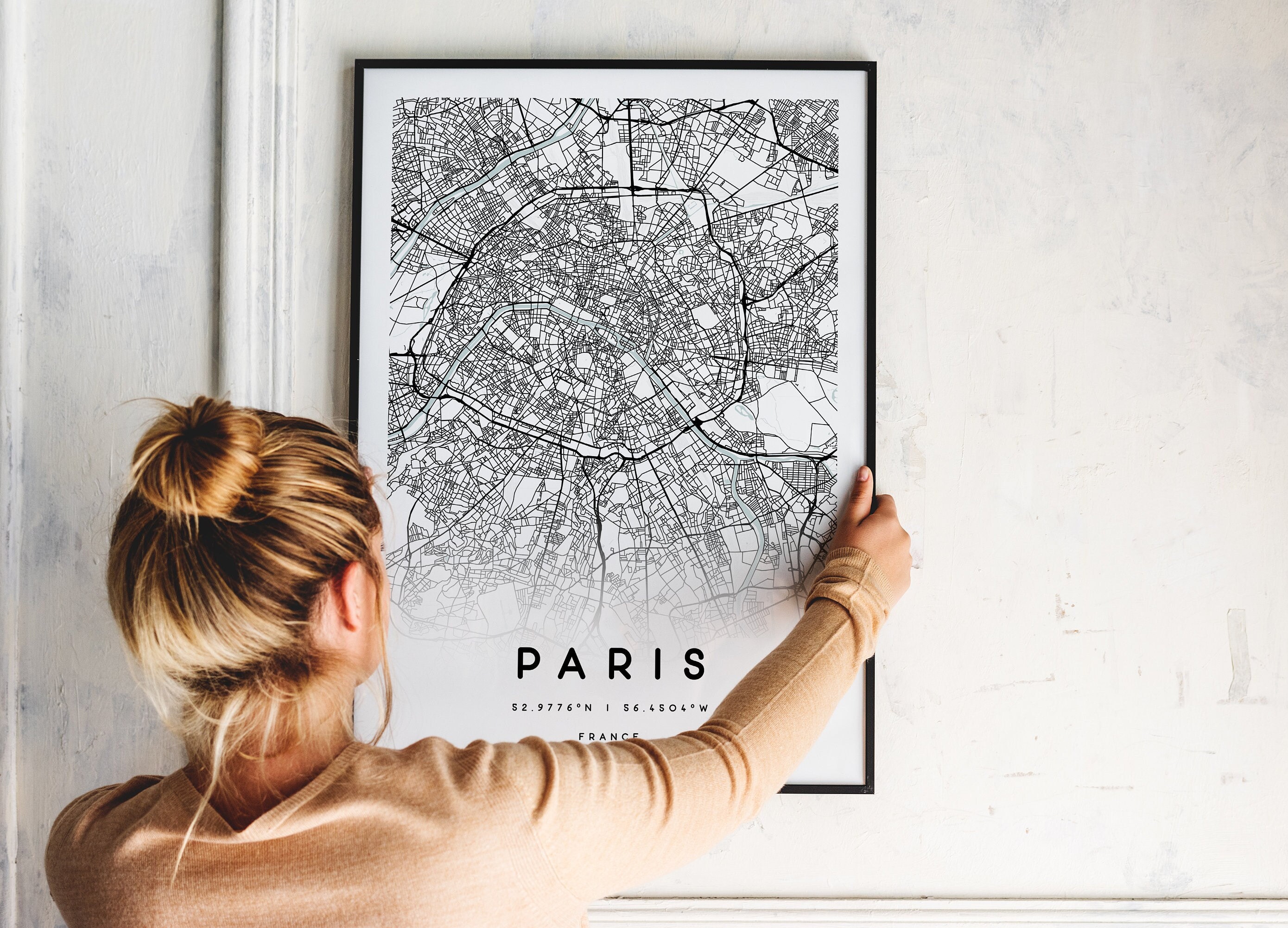 Custom City Street Map Poster Custom City Map Art Print and Frame ...