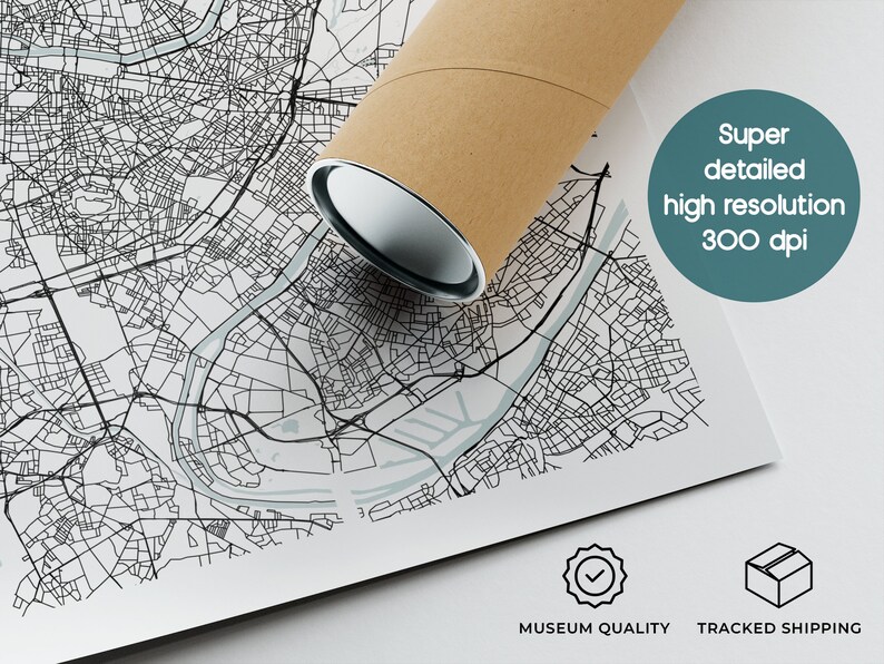 Custom City Street Map Poster Art Print and Frame Personalized Gift for ...