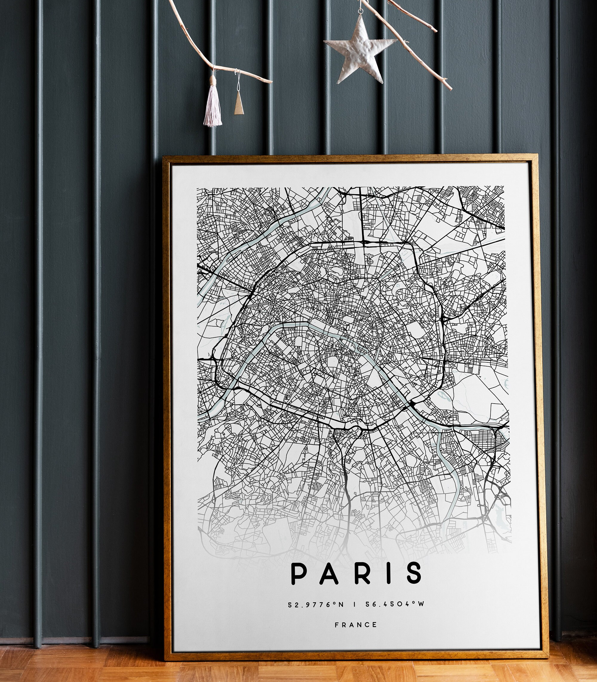 Custom City Street Map Poster Custom City Map Art Print and Frame ...