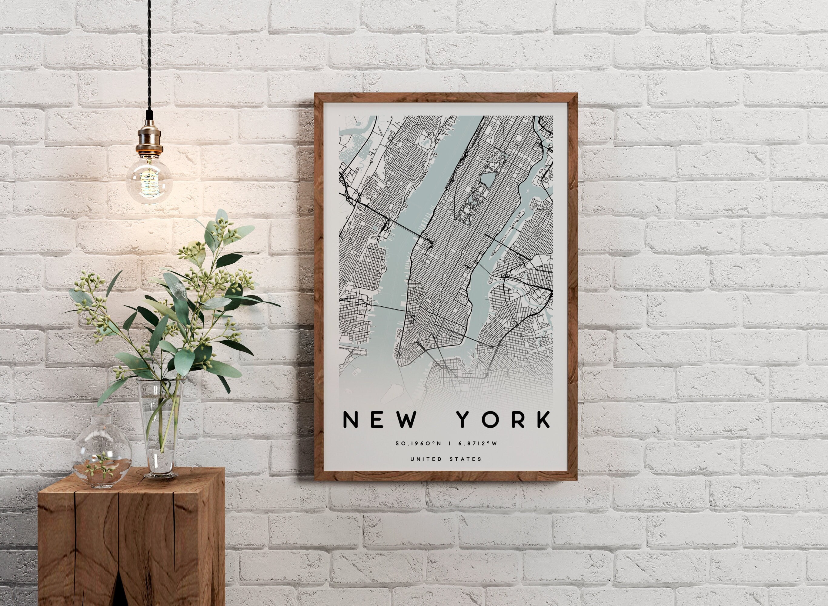 Custom City Street Map Poster Custom City Map Art Print and Frame ...