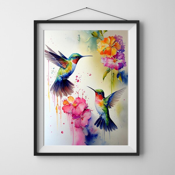 Hummingbirds Poster - Etsy
