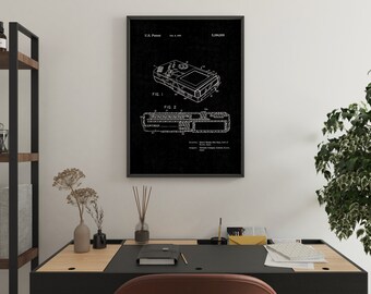 Gameboy Blueprint Print - Etsy