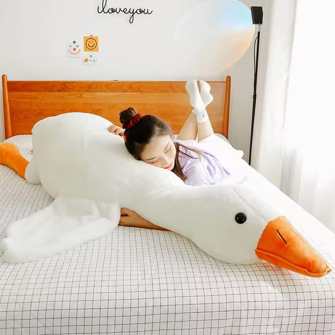 Handmade 90-190cm Giant White Goose Plush Pillow – Soft Stuffed Toy for ...