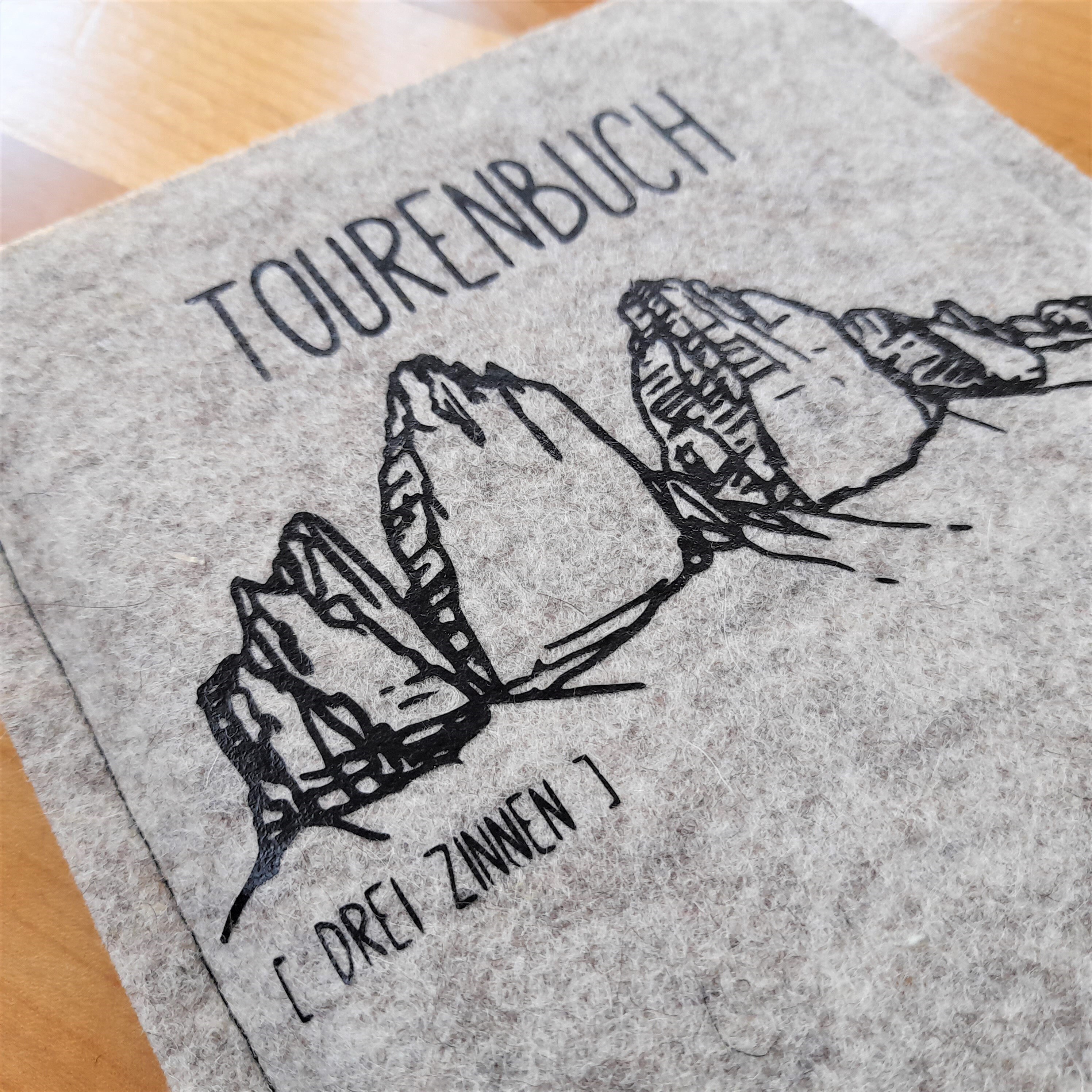 Tour Book Cover three Peaks incl. Notebook Real Sheep's Wool Felt ...