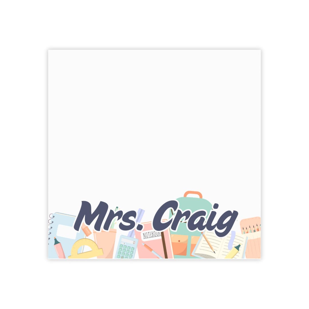 Personalized Note Pads for Teachers, Cute Stationery for Office Use ...