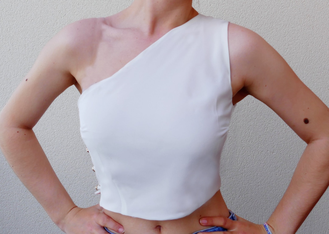 PDF Sewing Pattern for a One-shoulder Crop-top, Off-the-shoulder Top ...