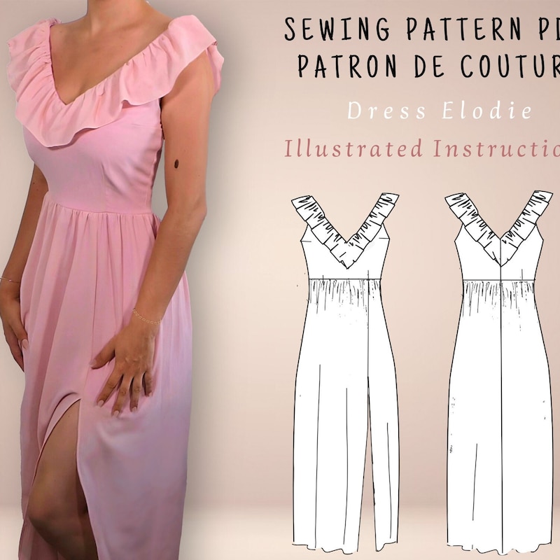 Dress With Flounce - Etsy