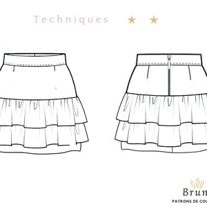 Sewing Pattern Tiered Skirt Boho, High Waist Sewing Pattern PDF - Etsy