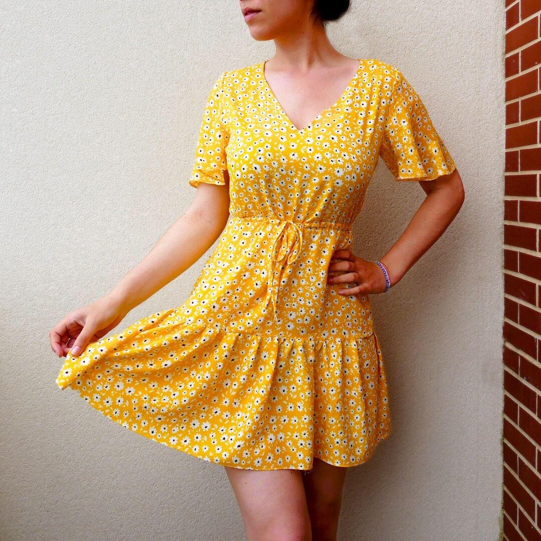 Sewing Pattern Pdf Sundress With Ruffle, Midi Summer Dress - Etsy