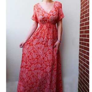 Sewing Pattern Summer Maxi Dress Boho, Sewing Pattern PDF Long Dress - Etsy