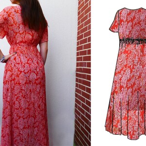 Sewing Pattern Summer Maxi Dress Boho, Sewing Pattern PDF Long Dress - Etsy