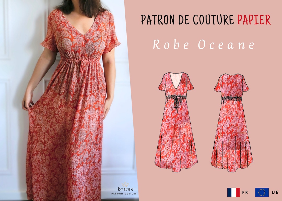 Paper Sewing Pattern Long Boho Women's Dress - Etsy