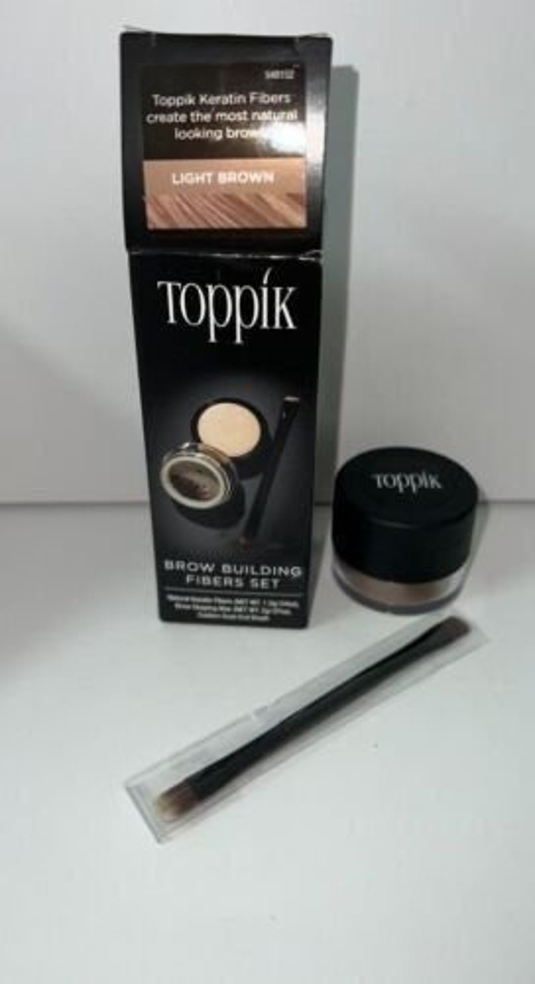 Toppik Brow Building Fiber Set LIGHT BROWN Brand New in Box as Picyured - Etsy