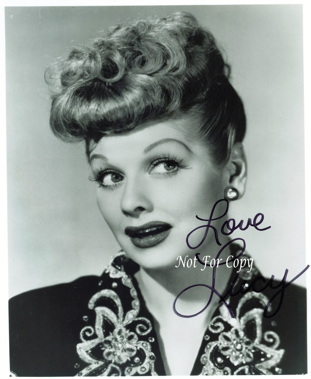 Lucille Ball Vintage Autographed Original 8x10 Photo I Love - Etsy