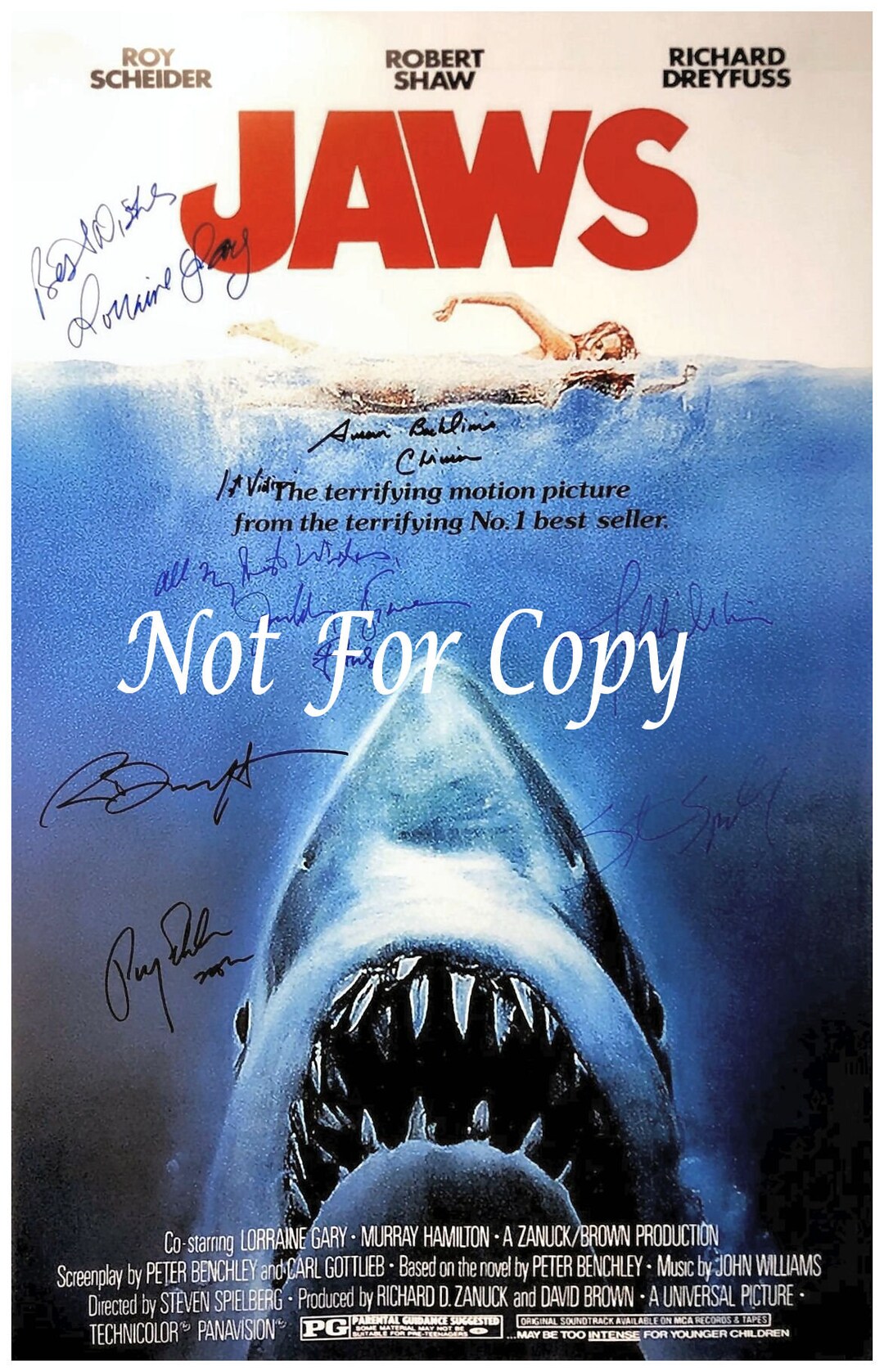 Jaws 8x10 Photo Poster Movie Autographed RP Shark Movie Legend - Etsy
