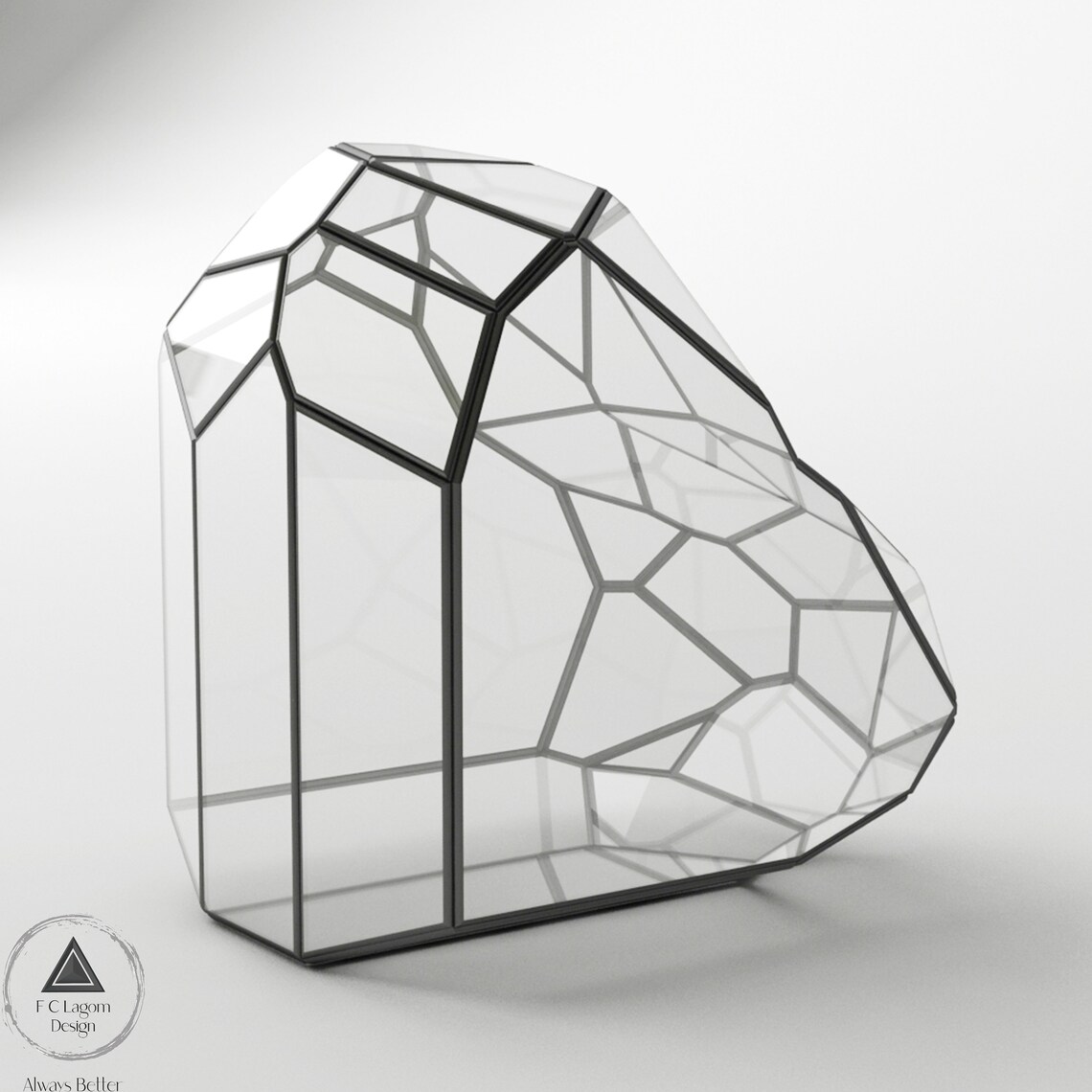 Digital Printable PDF Glass Terrarium Creat Pattern Template, Geometric ...