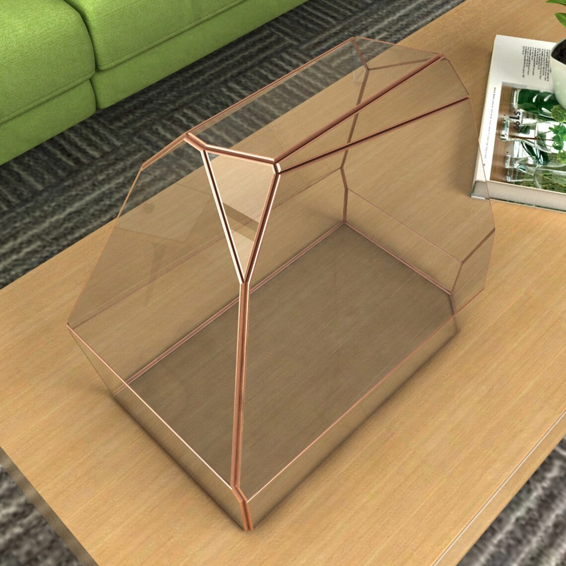 Digital Printable PDF Glass Terrarium Creat Pattern Template, Geometric ...