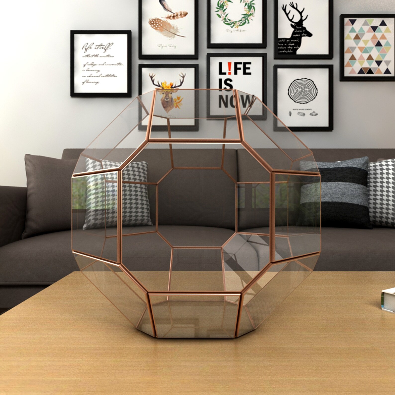 Digital Printable PDF Glass Terrarium Creat Pattern Template, Geometric ...