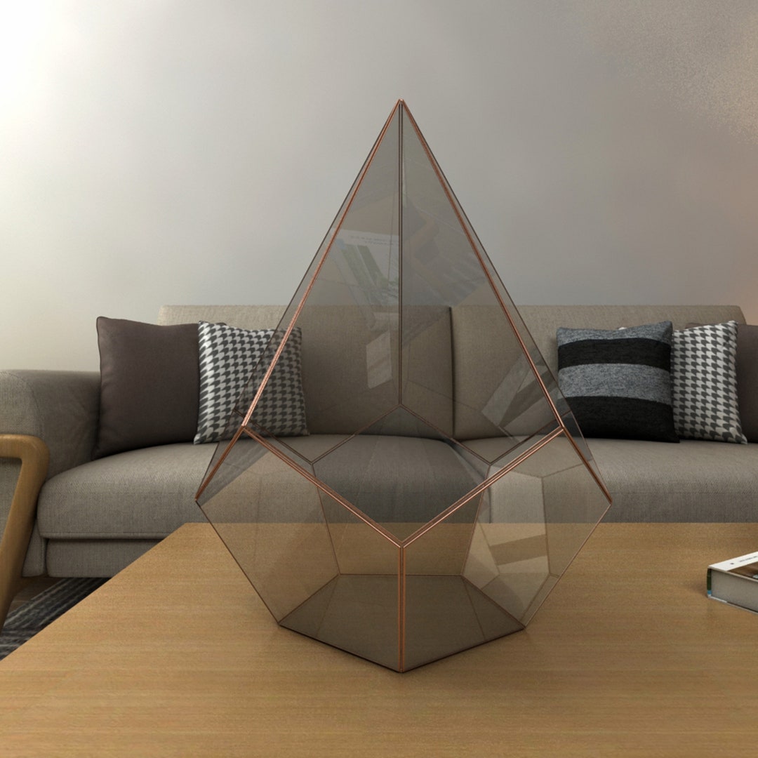 Digital Printable PDF Glass Terrarium Creat Pattern Template, Geometric ...