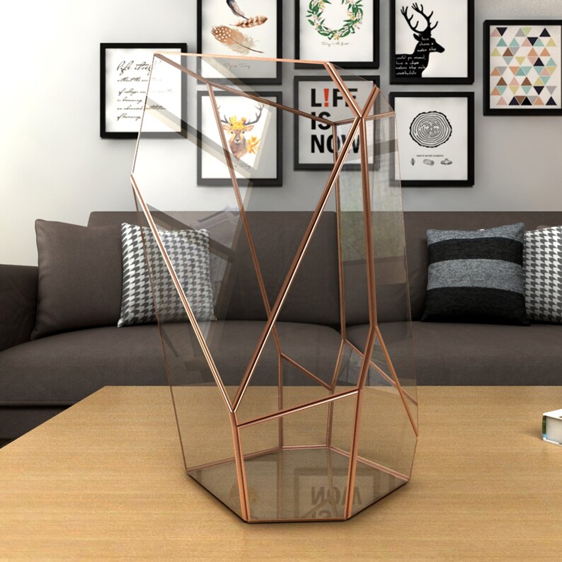 Digital Printable PDF Glass Terrarium Creat Pattern Template, Geometric ...
