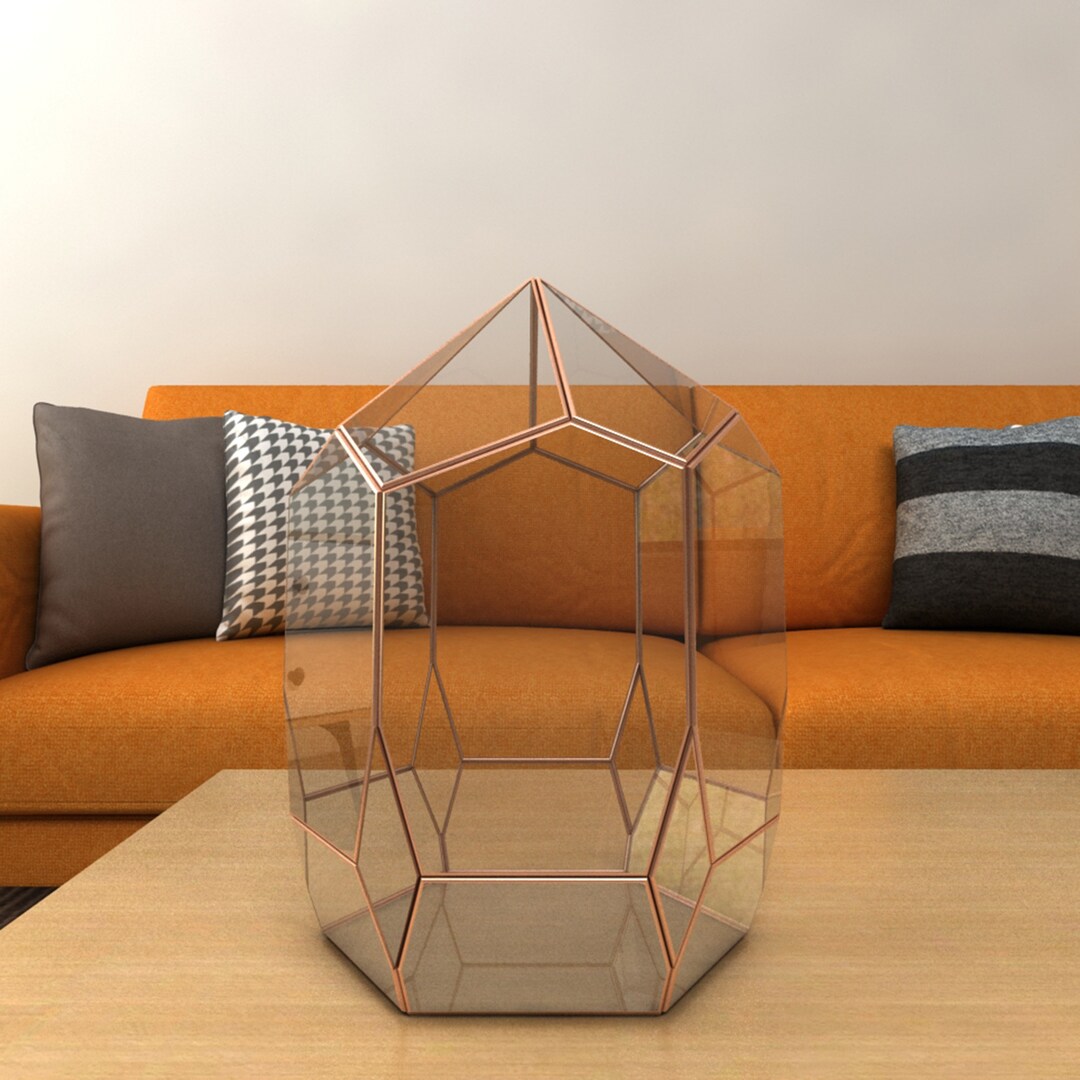 Digital Printable PDF Glass Terrarium Creat Pattern Template, Geometric ...