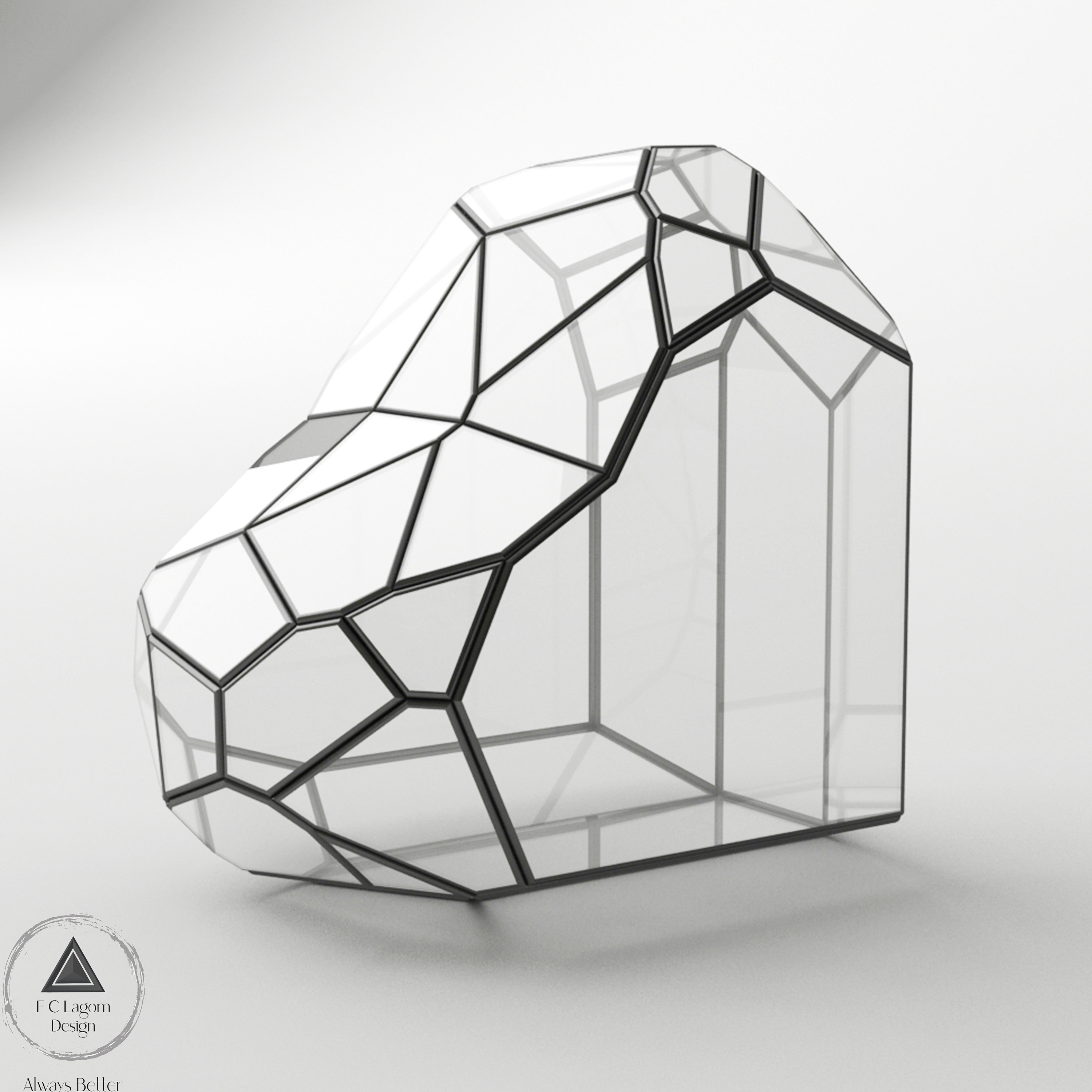 Digital Printable PDF Glass Terrarium Creat Pattern Template, Geometric ...