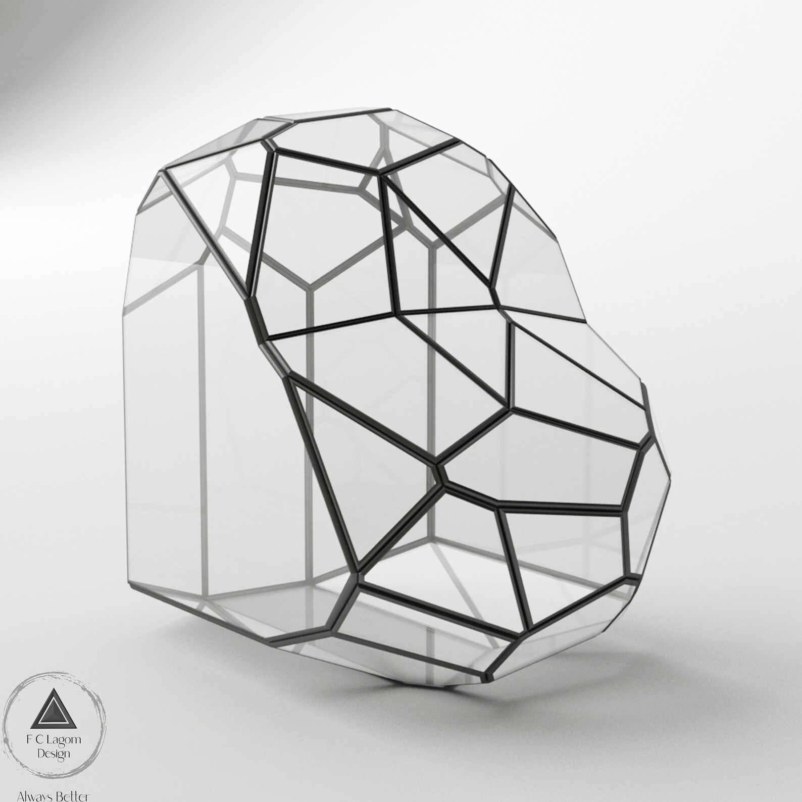 Digital Printable PDF Glass Terrarium Creat Pattern Template, Geometric ...