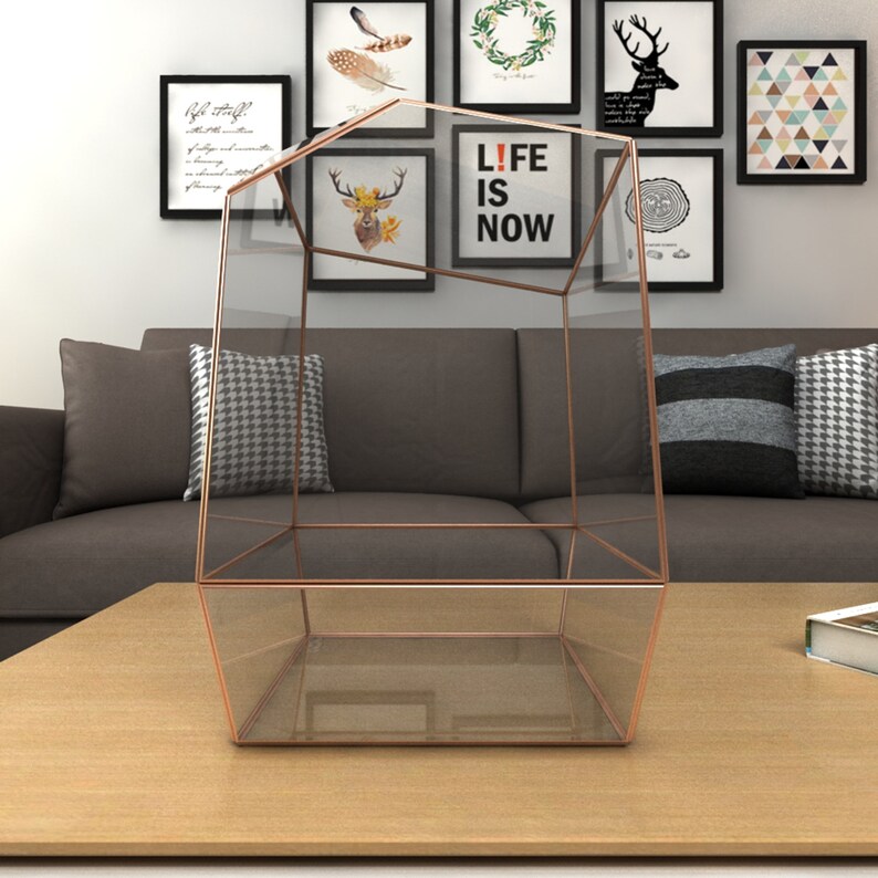 Digital Printable PDF Glass Terrarium Creat Pattern Template, Geometric ...