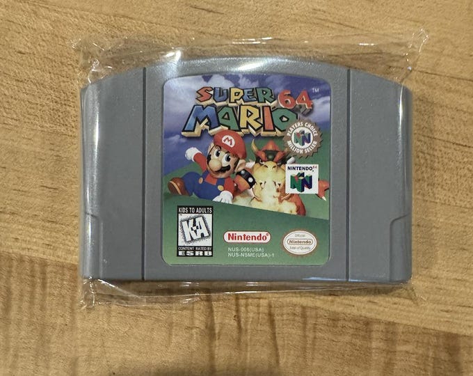 Super Mario 64 Game Cartridge - Etsy