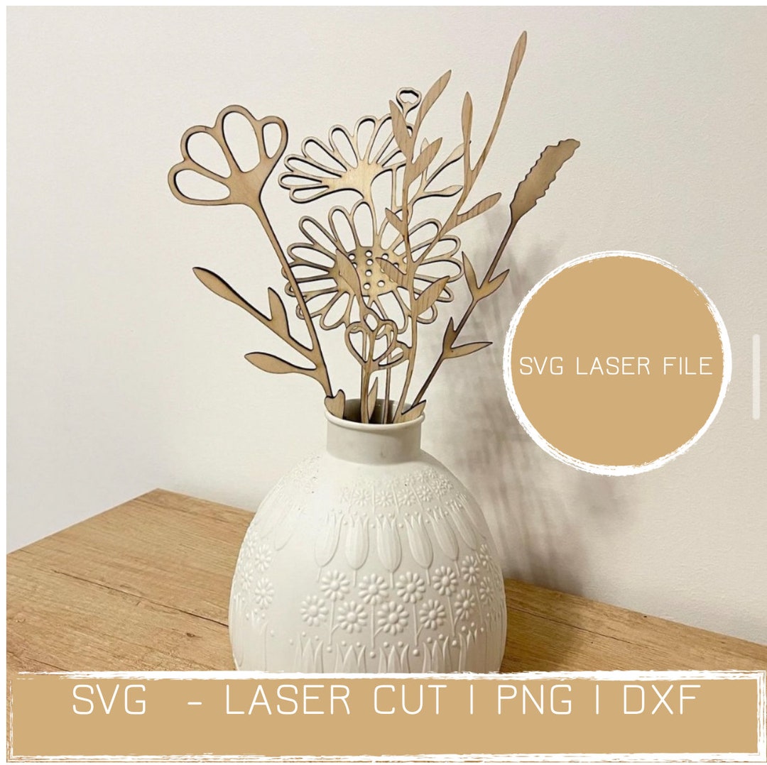 SVG File Laser Cut Flowers Svg Png Dxf Flowers Svg - Etsy