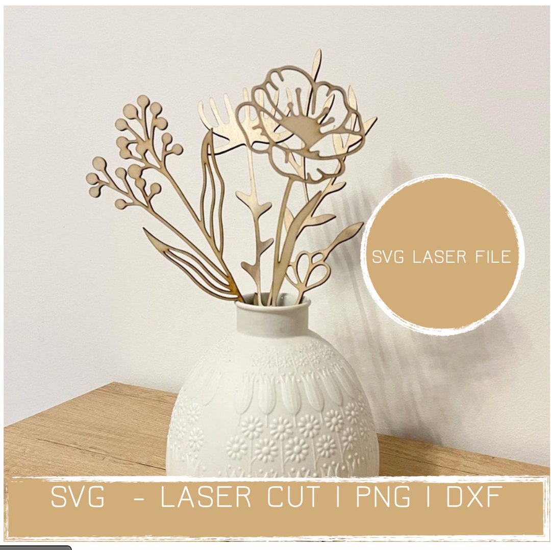 Flores svg archivo cortado con láser SVG Laser Cut File Flowers, png ...