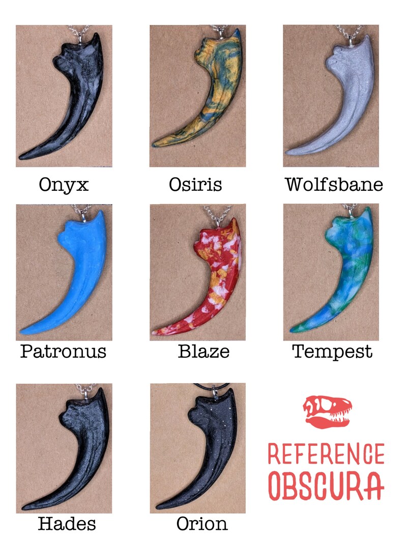 Velociraptor Claw Necklace Dinosaur Necklace Dinosaur - Etsy