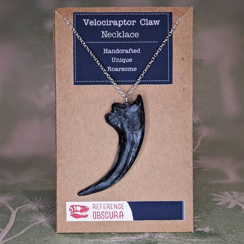 Velociraptor Claw Necklace Dinosaur Raptor Pendant - Etsy