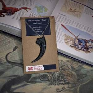 Velociraptor Claw Necklace, Dinosaur Necklace, Dinosaur Pendant ...