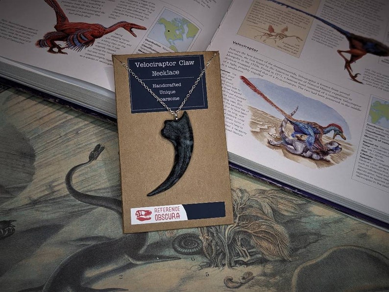 Velociraptor Claw Necklace Dinosaur Necklace Dinosaur - Etsy
