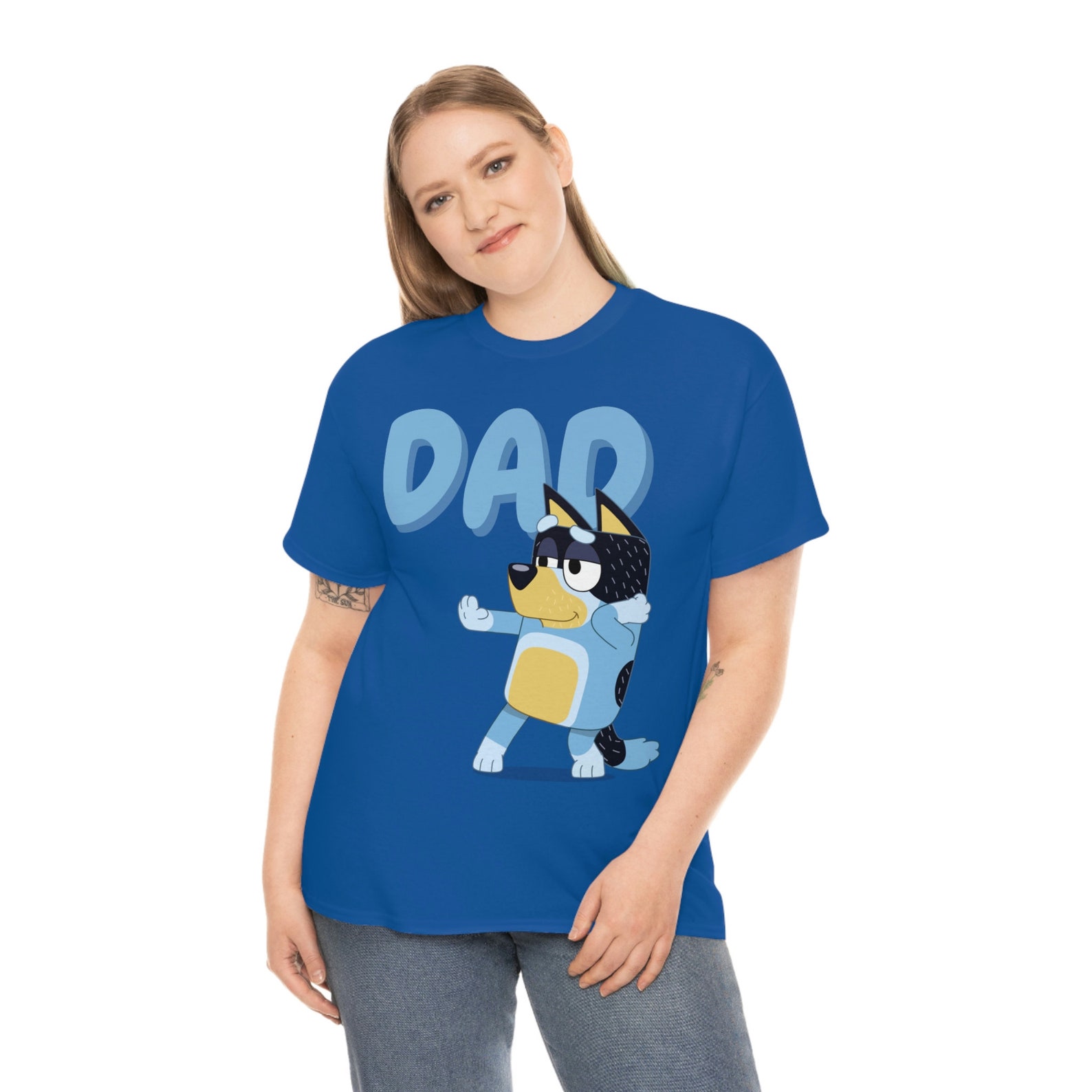 Bluey Inspired DAD Tee, Bandit Tee, Bluey Dad Bandit, Dad Tee, Father's ...