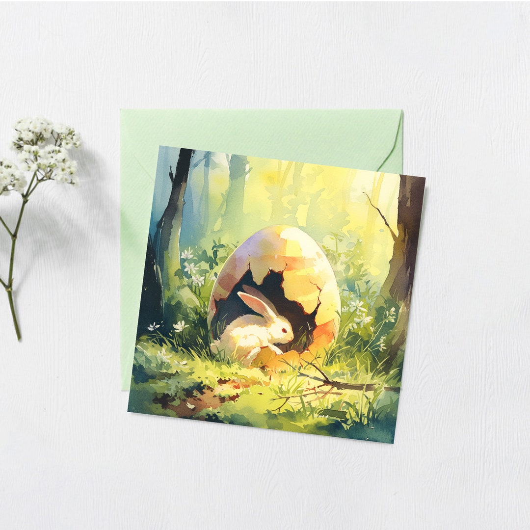 Bunny Rabbit Forest Watercolor 3PNG Paper Craft Scrap Booking Junk ...