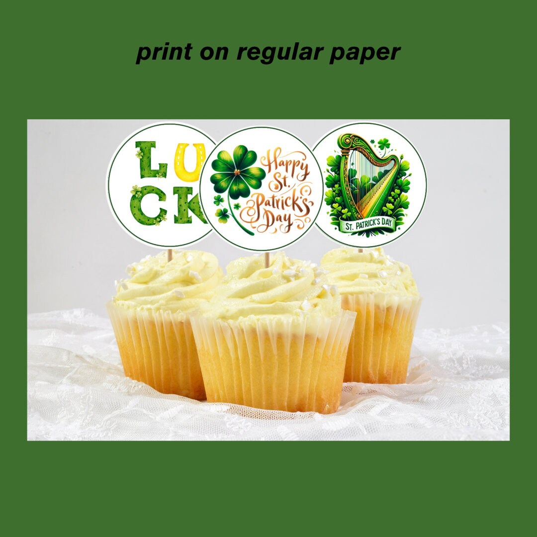 Saint Patricks Day Printable Cupcake and Cookies 2" Toppers - Etsy