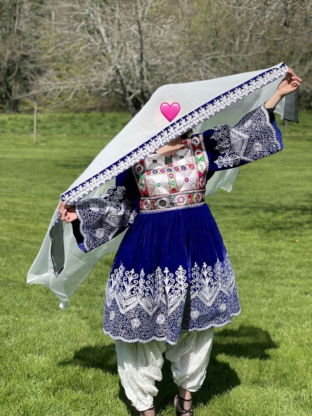 Broderie Colorée Belle Robe Traditionnelle Afghane-robe Multicolore De ...