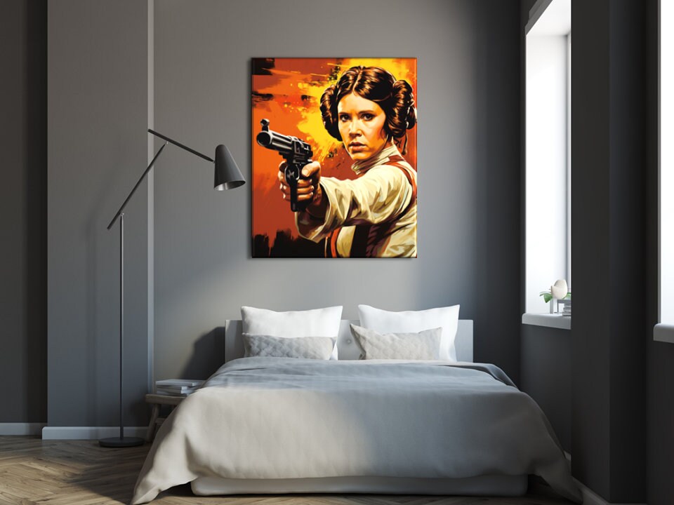 Princess Leia Poster Holding a Gun Digital File - Etsy