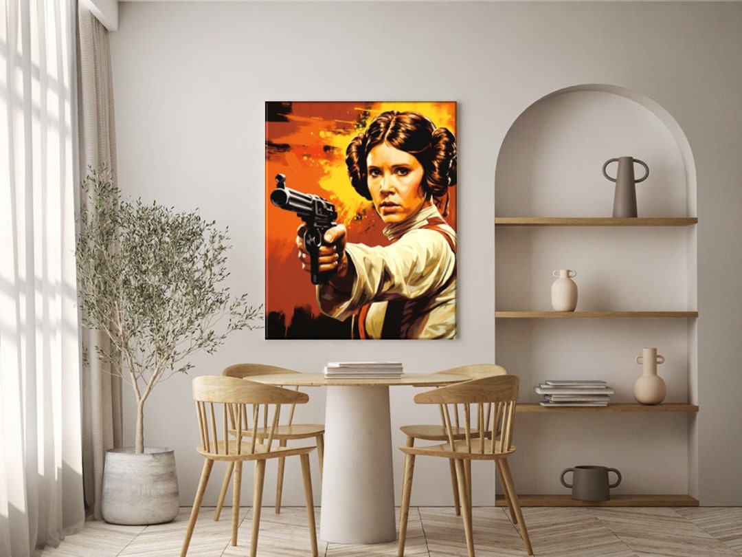 Princess Leia Poster Holding a Gun Digital File - Etsy