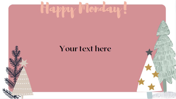 EDITABLE Winter Boho Google Slides & Powerpoint Templates, Holiday ...