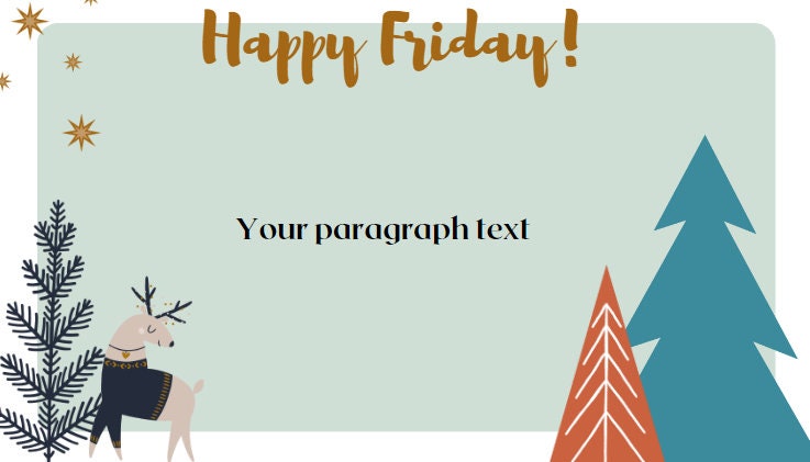 EDITABLE Winter Boho Google Slides & Powerpoint Templates, Holiday ...