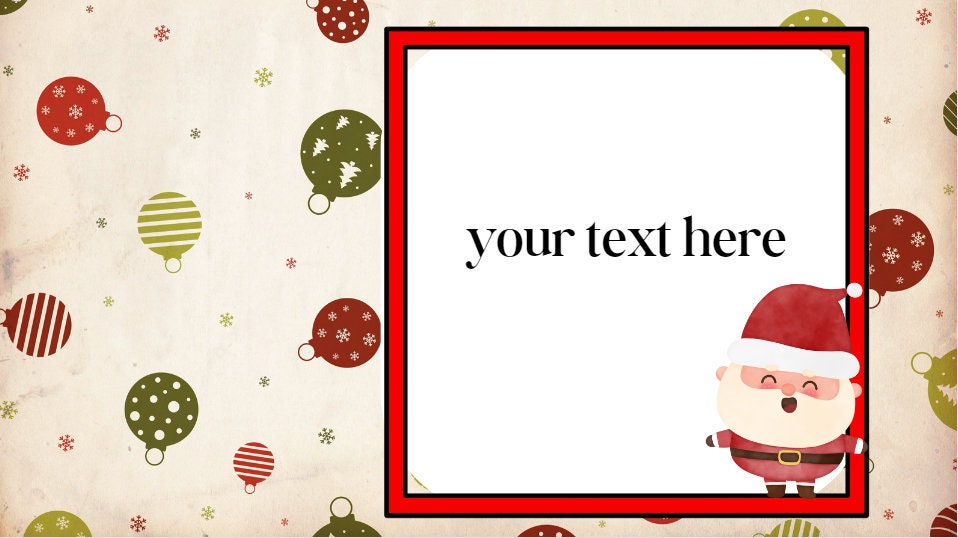 EDITABLE Christmas Slides Template Powerpoint Template Teacher ...