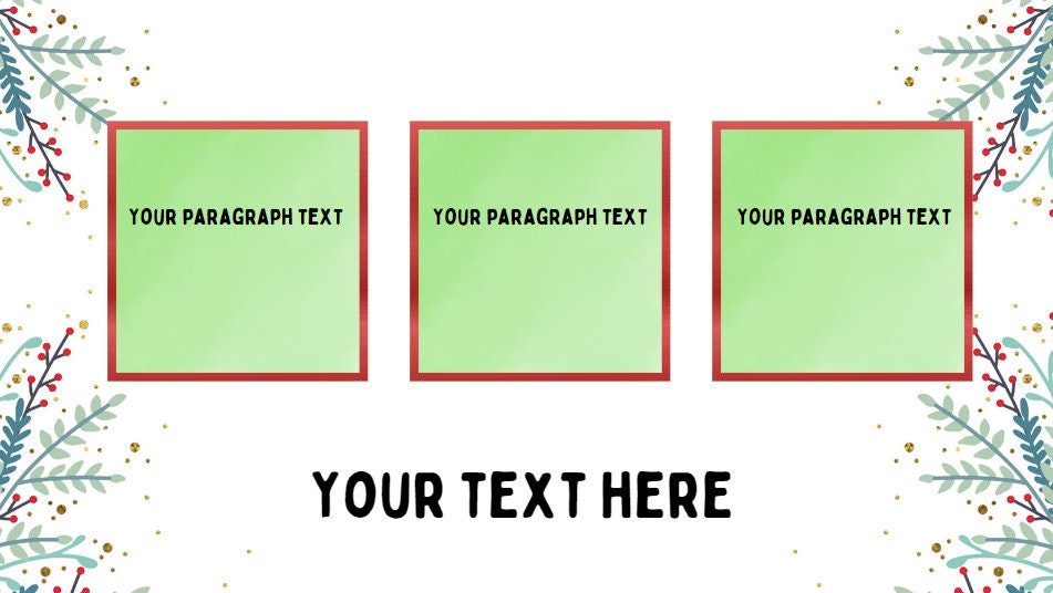 EDITABLE Christmas Slides Template Powerpoint Template Teacher ...