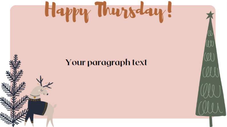 EDITABLE Winter Boho Google Slides & Powerpoint Templates, Holiday ...