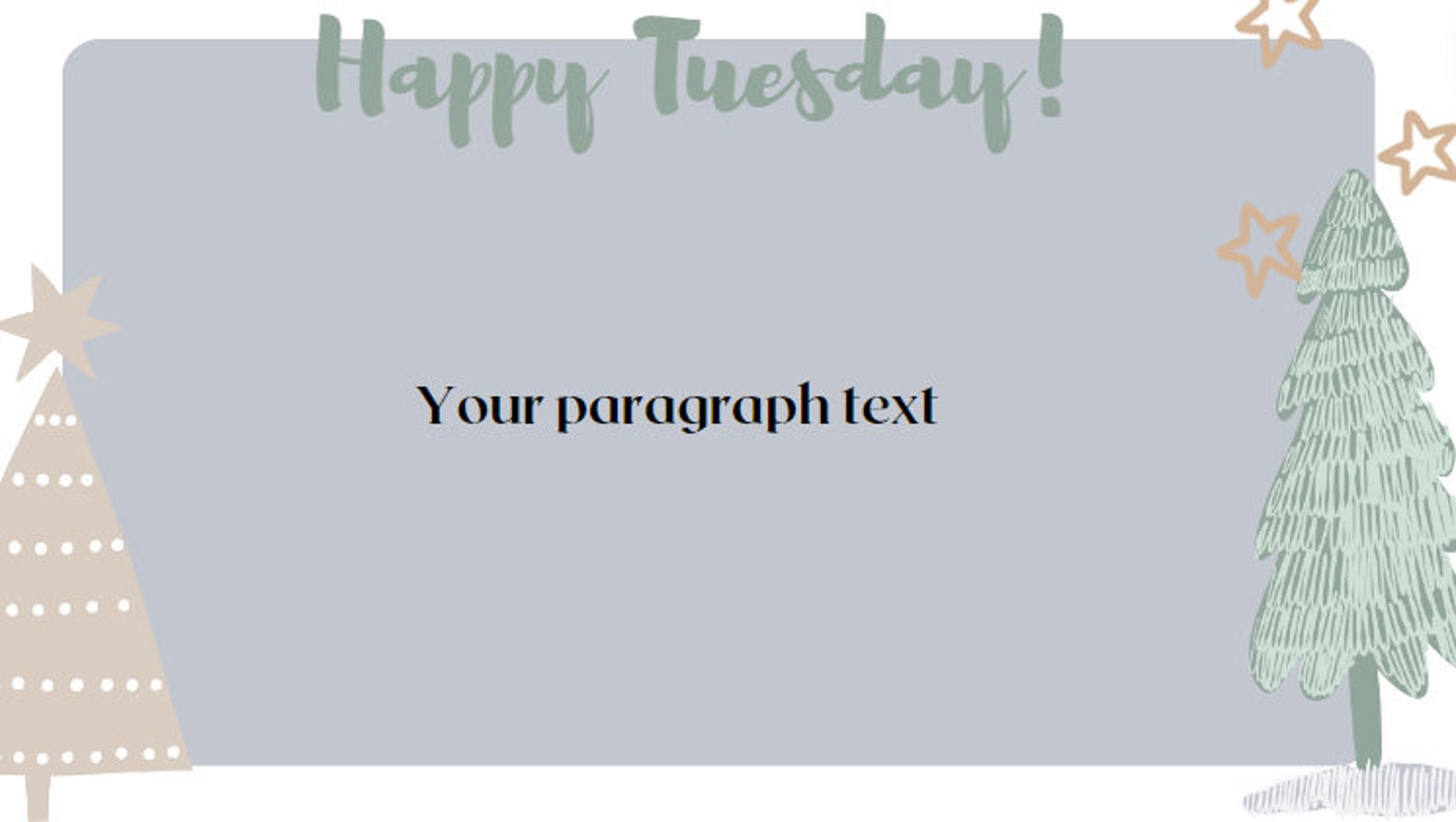 EDITABLE Winter Boho Google Slides & Powerpoint Templates, Holiday ...