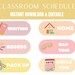 Classroom Schedule, Editable Classroom Printables, School Timetable ...