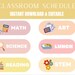 Classroom Schedule, Editable Classroom Printables, School Timetable ...