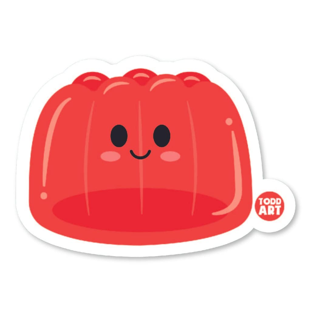 JELLO Sticker -3 Inch Vinyl, Kids Gift, Party Favor, Stocking Stuffers ...